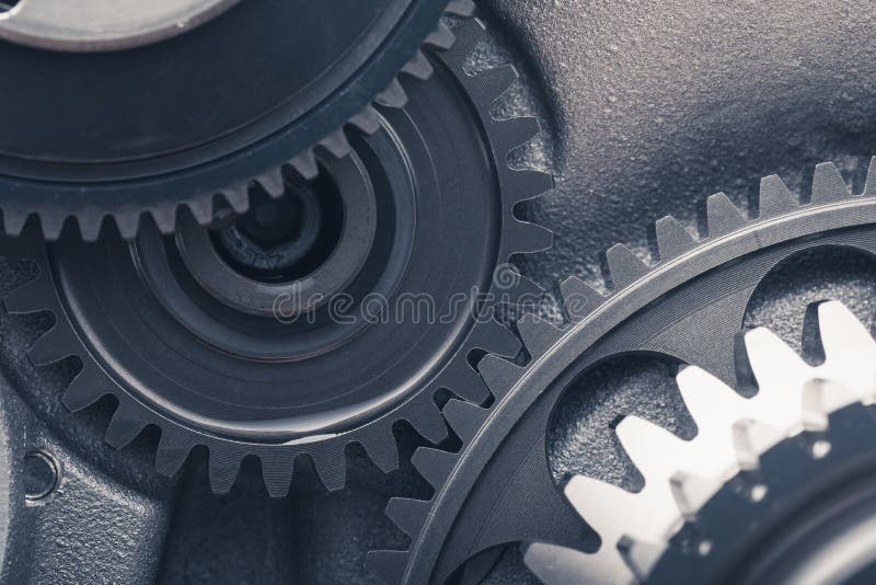 Engine Gear Wheels, Industrial Background Stock Image - Image of ...