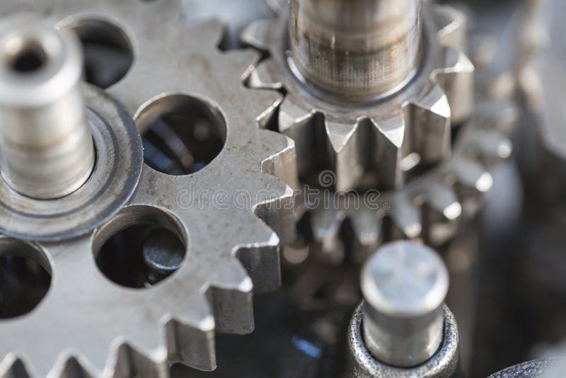 Engine Gear Wheels, Industrial Background, Stock Photo - Image of ...