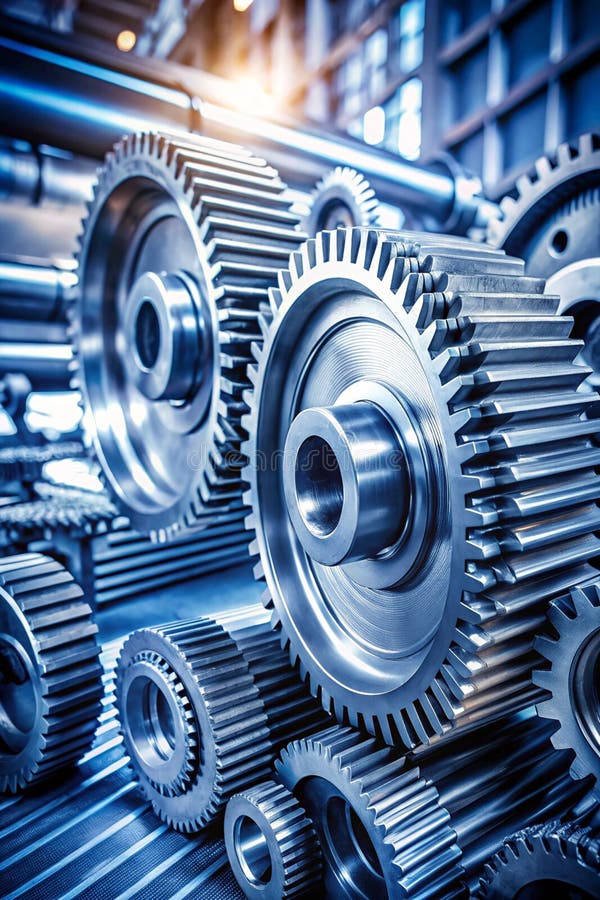 Engine Gear Wheels for Industrial Design Projects Stock Illustration ...