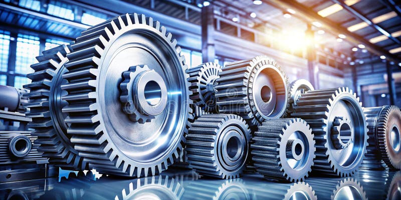 Engine Gear Wheels for Industrial Design Projects Stock Illustration ...