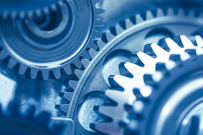 Engine Gears Wheels, Closeup View Stock Photo - Image of gears ...