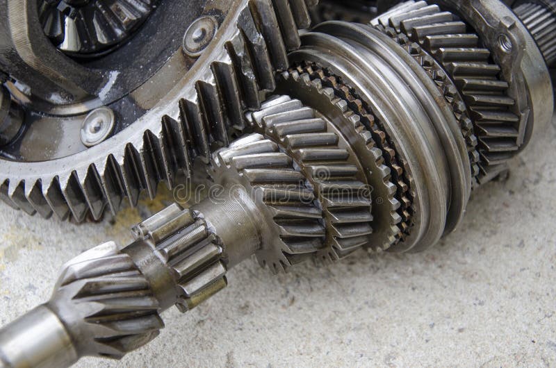 Engine Gears Wheels, Closeup View Concept Mechanical Stock Photo ...