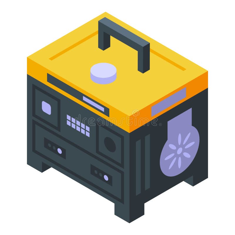 Engine Generator Icon Isometric Vector. Power Energy Stock Vector ...