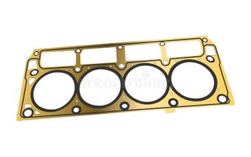 Engine Head Gasket in Gold, Vector Illustration on White Background ...