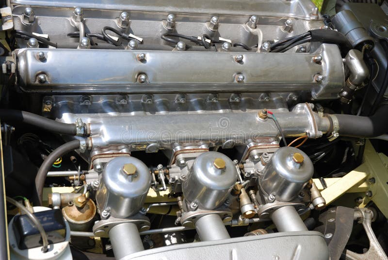 Engine of historic car stock photo. Image of strength - 2815300