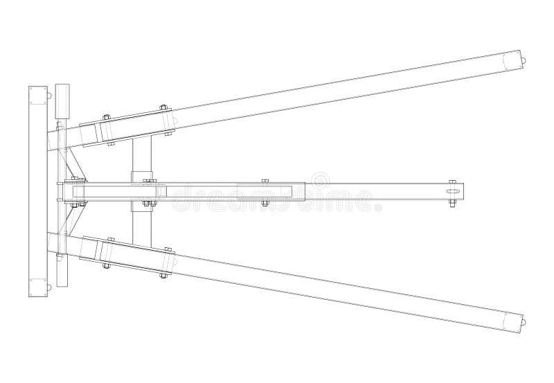 Engine Hoist. 3d Illustration Stock Illustration - Illustration of ...