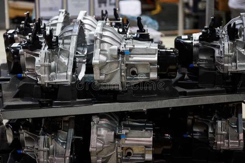 Engine Housing for Flywheel and Clutch Basket at Assembling Stock Photo ...