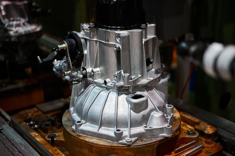 Engine Housing for Flywheel and Clutch Basket at Assembling Stock Image ...