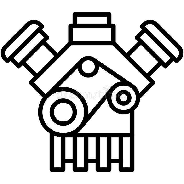 Engine Silhouette Icon, Car Accident and Safety Related Vector ...