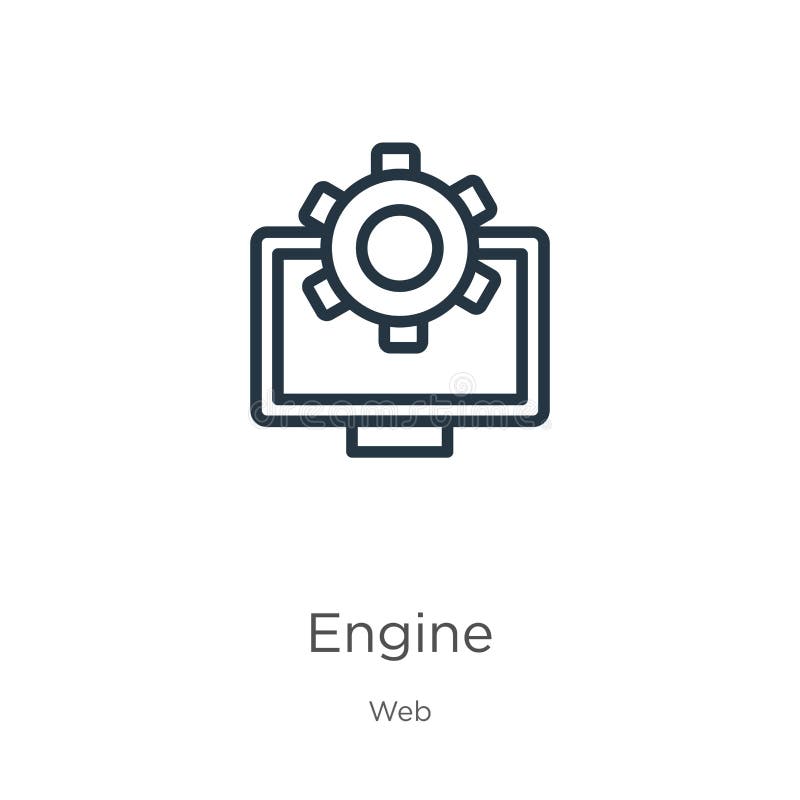 Car Engine Icon Vector. Trendy Flat Car Engine Icon from Car Parts ...