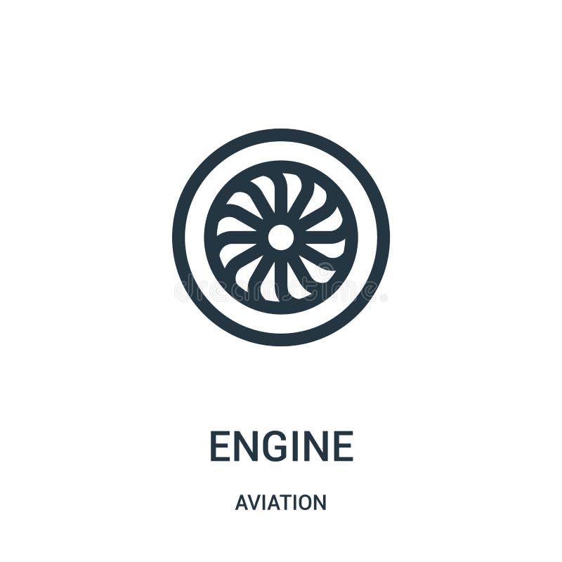 Engine Icon Vector From Motor Sports Collection. Thin Line Engine ...