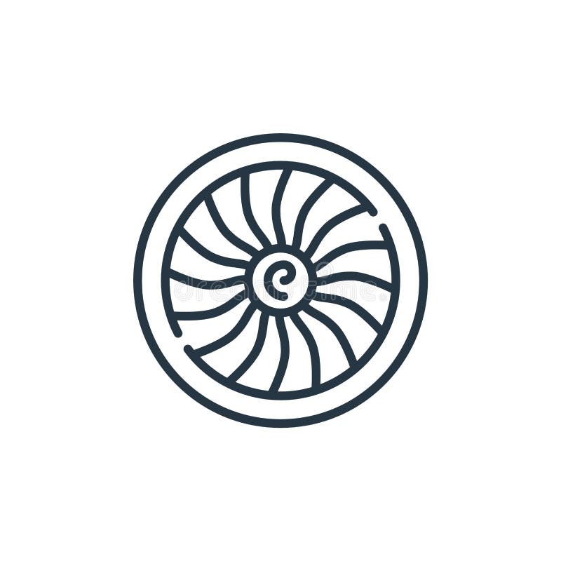 Engine Icon Vector from Aviation Concept. Thin Line Illustration of ...
