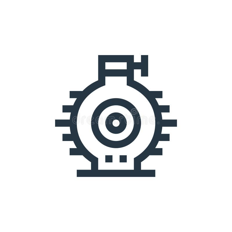 Engine Icon Vector from Machinery Concept. Thin Line Illustration of ...