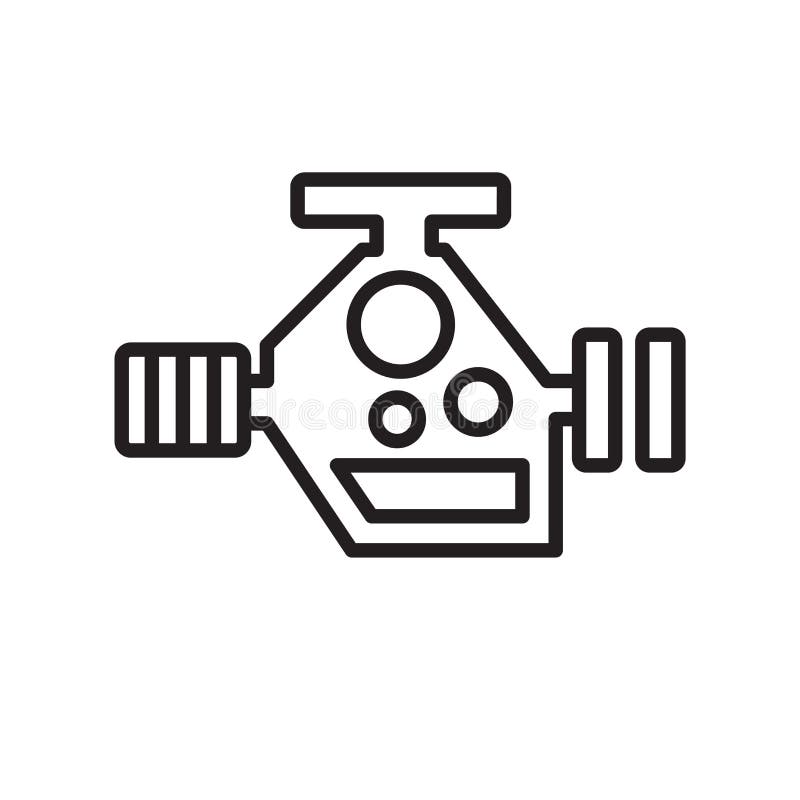 Engine Icon Vector Sign and Symbol Isolated on White Background Stock ...