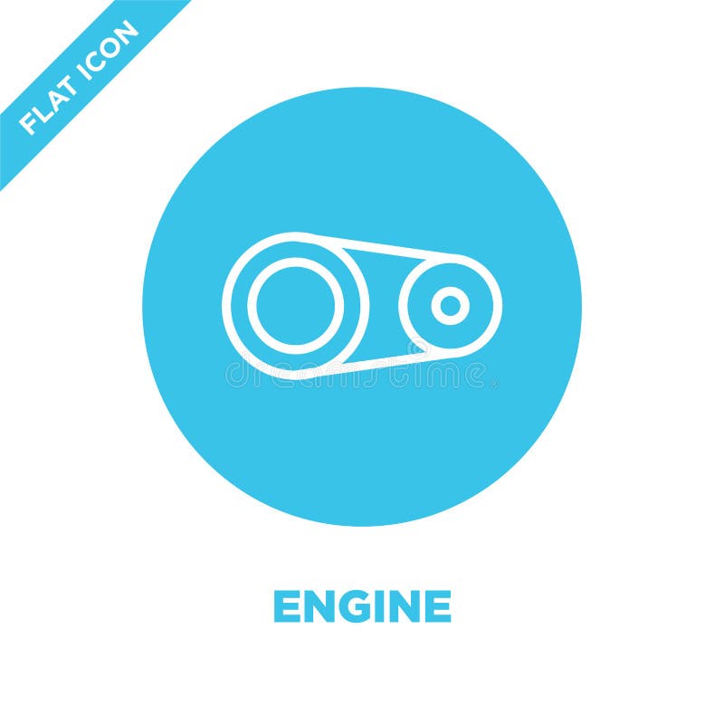 Engine Icon Vector from Industrial Revolution Collection. Thin Line ...