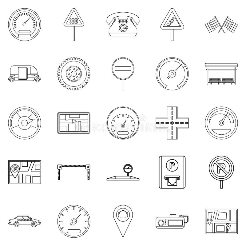 Engine Component Icons Set, Isometric Style Stock Vector - Illustration ...