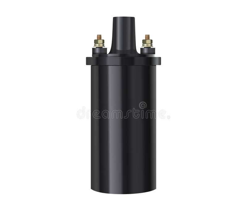 Engine Ignition Coil, Cylinder Shape, 3d Vector Rendering Stock Vector ...