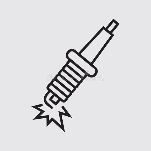 Engine Ignition Spark Plug Icon Symbol Vector Stock Vector ...