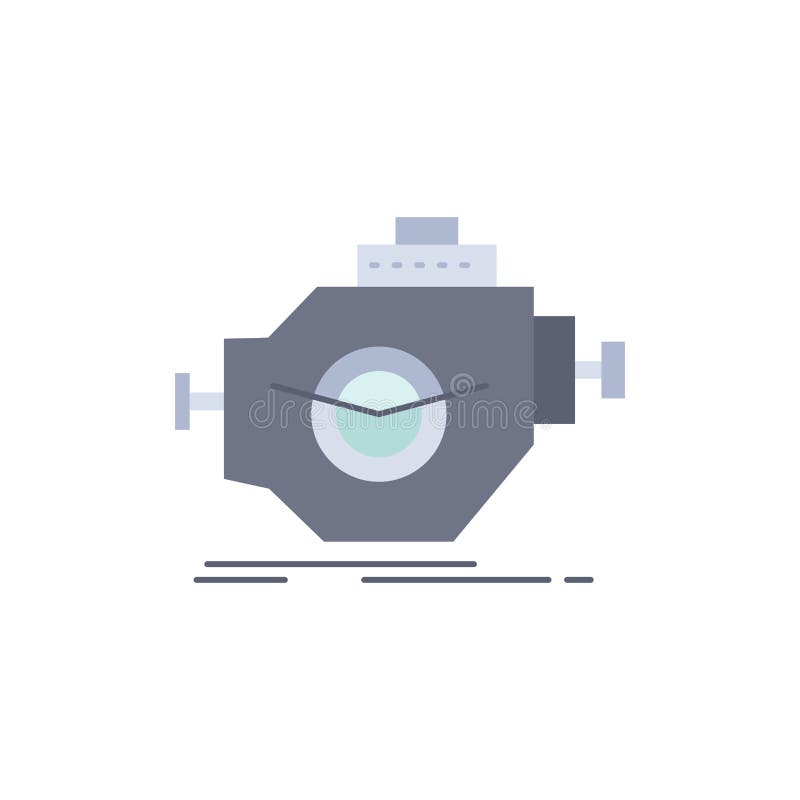 Engine, Industry, Machine, Motor, Performance Flat Color Icon Vector ...