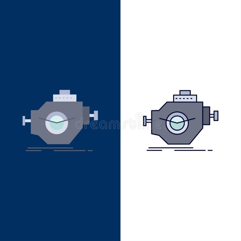 Engine, Industry, Machine, Motor, Performance Flat Color Icon Vector ...