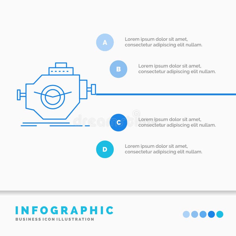 Engine, Industry, Machine, Motor, Performance Infographics Template for ...