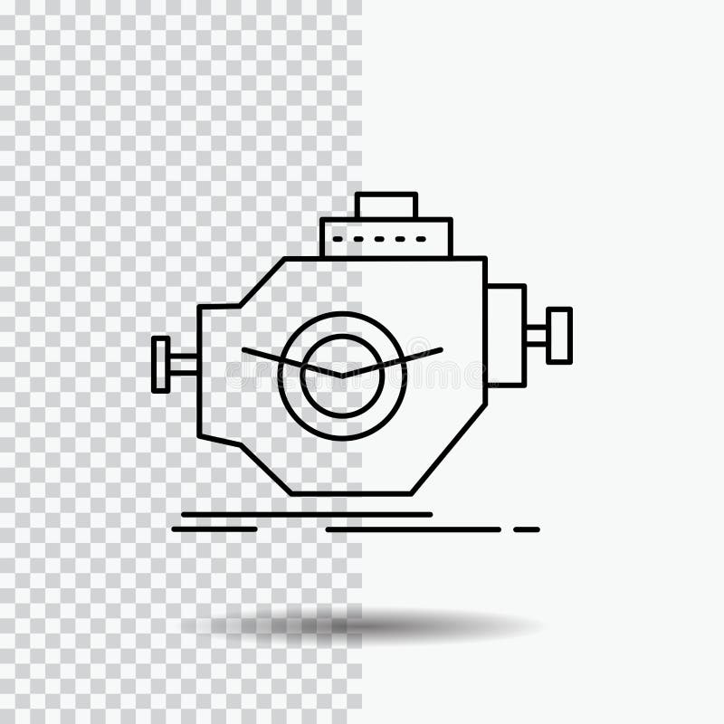 Engine, Industry, Machine, Motor, Performance Line Icon on Transparent ...