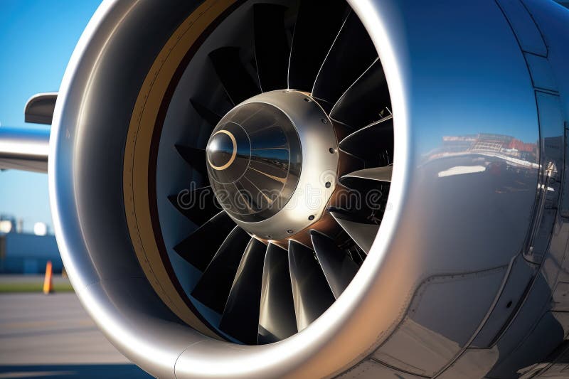 The Engine Inlet of a Modern Private Jet Stock Illustration ...