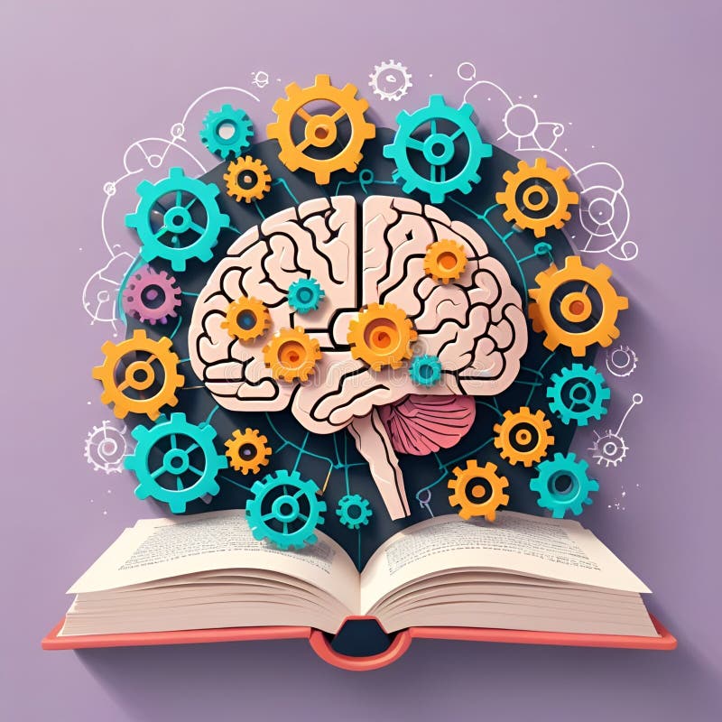 The Engine of Innovation: Knowledge in Motion Stock Illustration ...