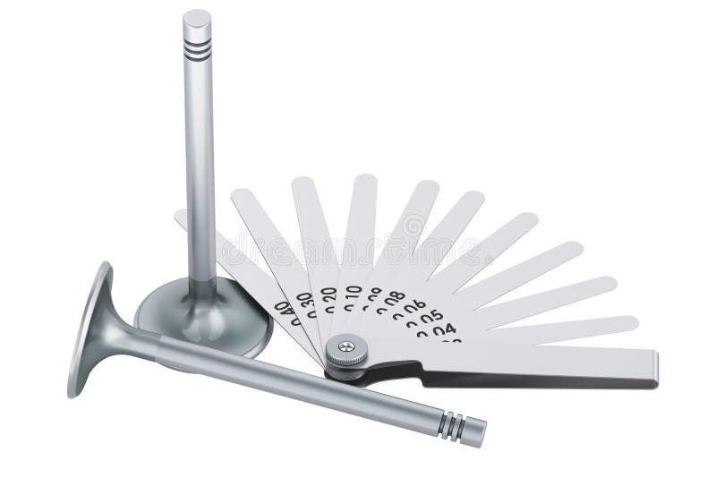 Engine Intake Valves with Feeler Gauge, Metric Offset Valve Thickness ...