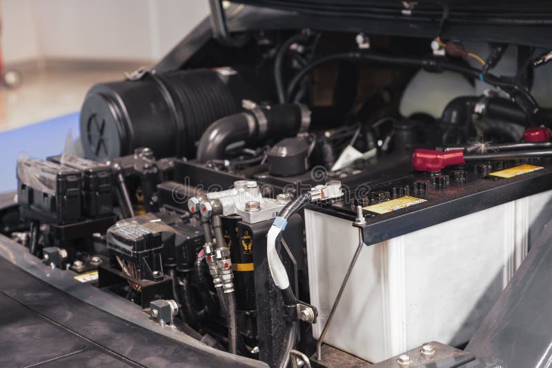 Engine Internal Combustion, the Main Power Unit Forklift. Stock Photo ...