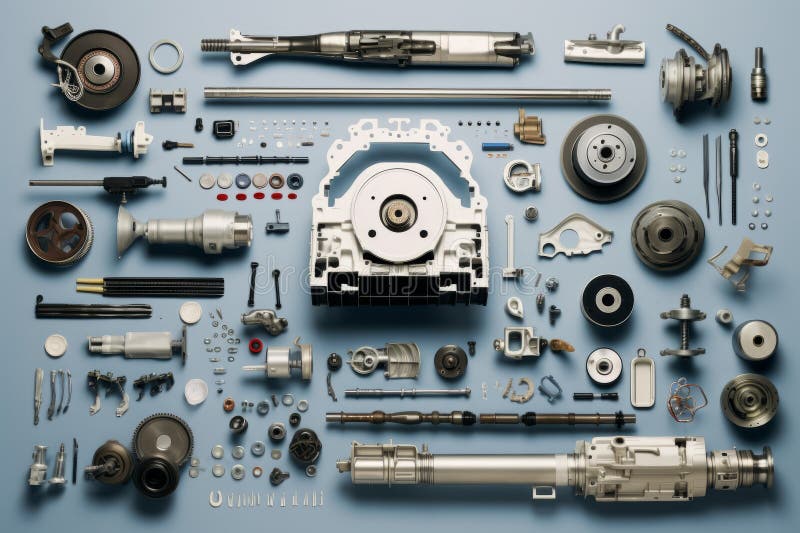 Engine Layout, Deconstructed. Beautiful Illustration Picture Stock ...