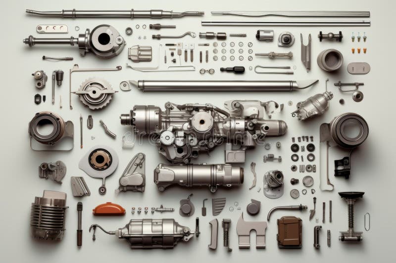Engine Layout, Deconstructed. Beautiful Illustration Picture Stock ...