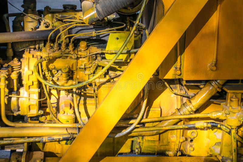 Engine of a lifting crane stock image. Image of detailed - 108054547