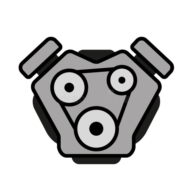 Engine Logo Gasoline Diesel Robot Stock Vector - Illustration of raster ...