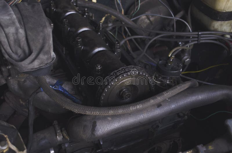 Engine Machine. Car Repair and Its Components. Car Engine in ...