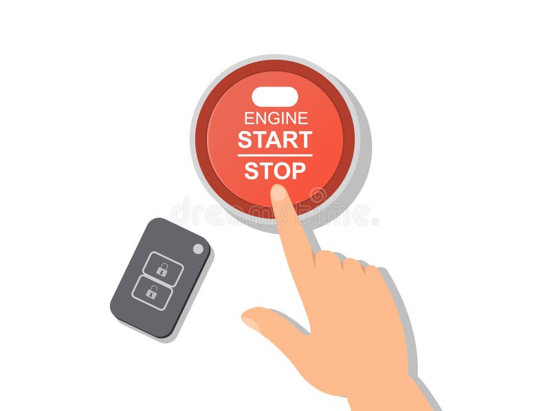 Go, stop and start buttons stock illustration. Illustration of metal ...