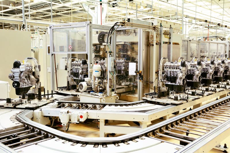 Manufacturing Parts for Engine Stock Image - Image of heavy, automated ...