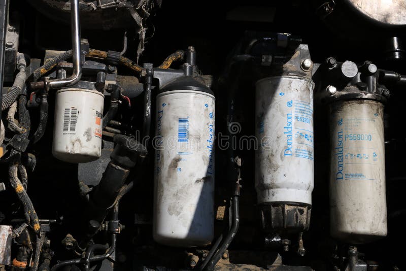 Engine and Mechanical Parts of a Bulldozer Editorial Stock Photo ...
