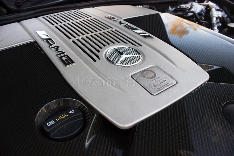 Kiev. September 9, 2016; Engine Mercedes Close Up. Car Editorial Photo ...