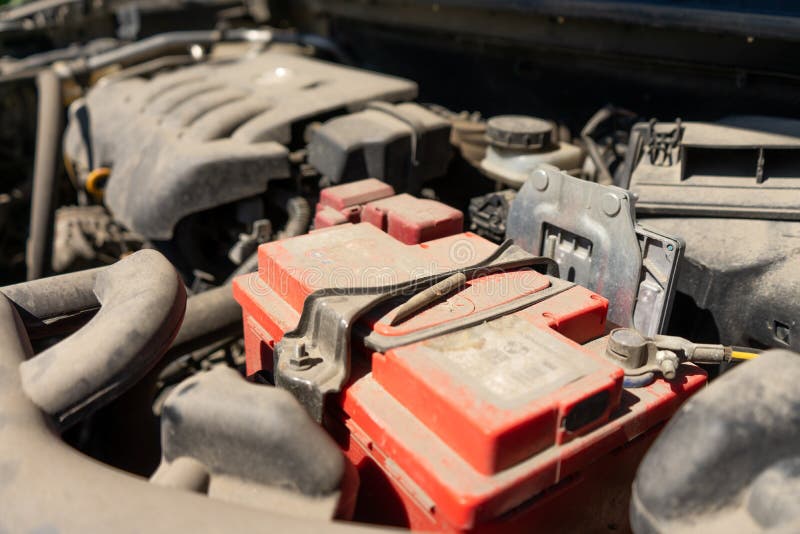The Engine of the Modern Car, the Bonnet is Open. Stock Photo - Image ...