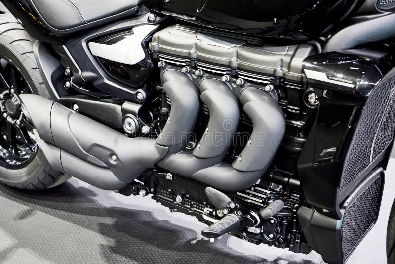Engine of Modern Motorcycle Stock Image - Image of detail, technology ...