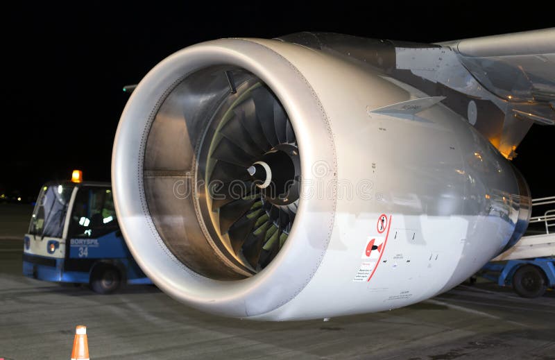 Engine of the Modern Passenger Jet Aircraft Editorial Stock Photo ...