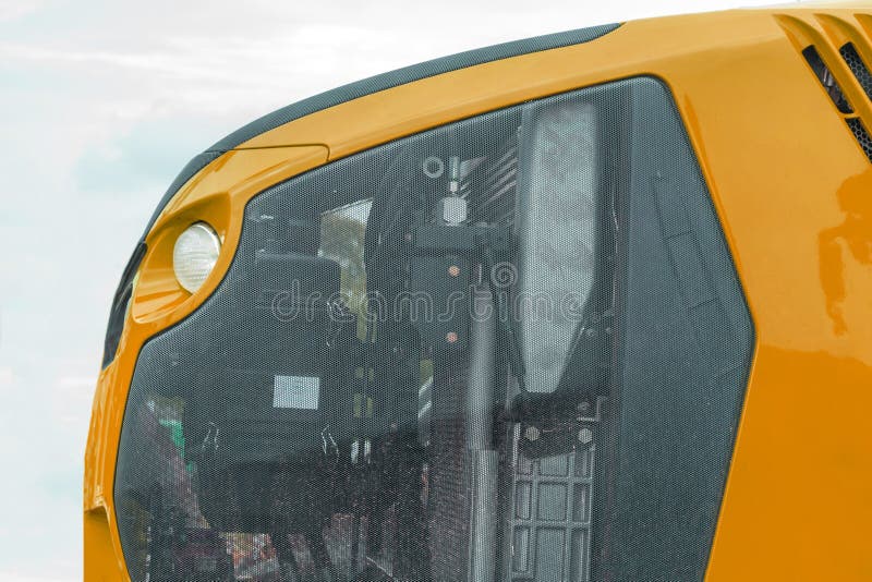 Engine of a Modern Tractor Behind the Hood Stock Image - Image of ...