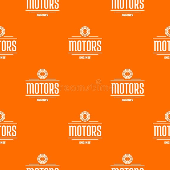 Engine Motor Pattern Vector Orange Stock Vector - Illustration of ...