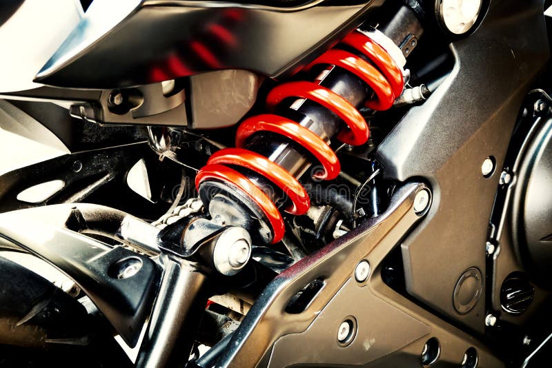 Engine Motorcycle Black and Red. Stock Image - Image of objects, black ...