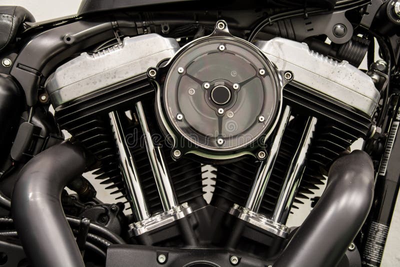 Engine Motorcycle Close-up Detail Background Stock Image - Image of ...