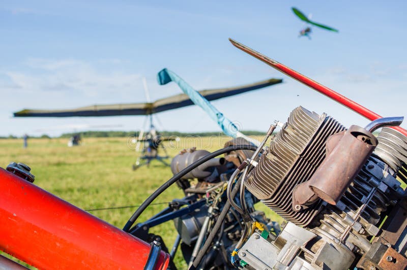 Engine Motorized Hangglider Stock Image - Image of glider, wing: 63253833