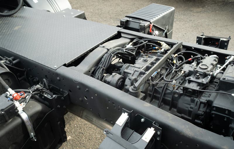 Engine Mounted on a Truck Mounted on a Truck Stock Image - Image of ...