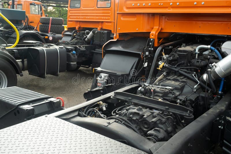 Engine Mounted on a Truck Mounted on a Truck Stock Image - Image of ...