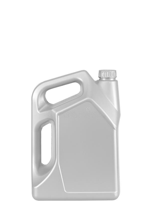 Engine Oil Canister Isolated on White Stock Photo - Image of full ...